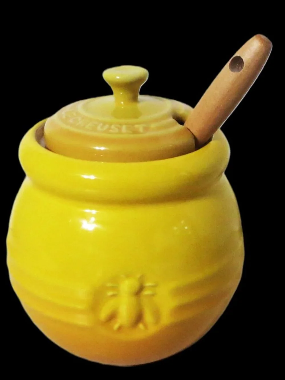 Le Creuset | Kitchen | Lecreuset Honey Pot Soleil Yellow Stoneware Jar ...